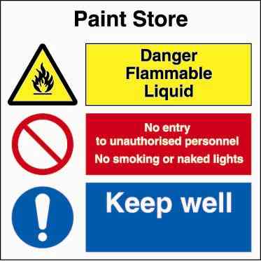 SPACE IDENTIFICATION SIGN, PAINT STORE #3126 300X300MM - Ghesquiers