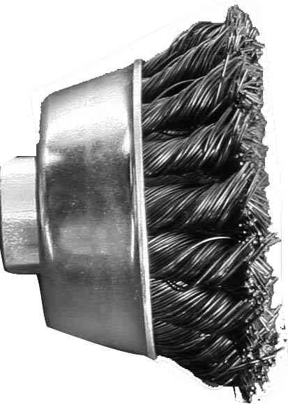 BRUSH CONICAL WHEEL PLAITED, 100MM F/DERUSTINGBRUSH MAG9000 - Ghesquiers